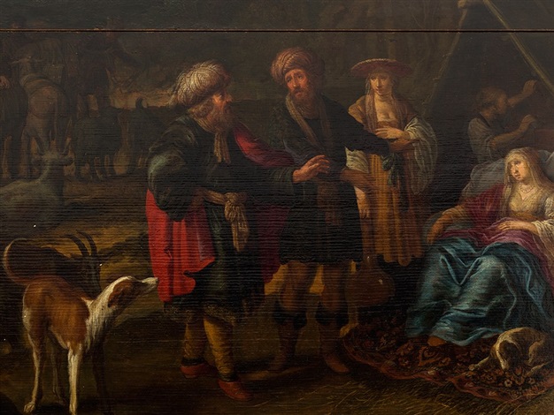 Rachel hides the Teraphim by Adriaen van Nieulandt the Elder on artnet