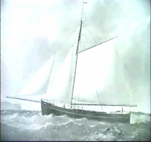 A PORTRAIT OF THE SLOOP RIG CUTTER FANNY IN FULL SAIL by Joseph Joshua ...
