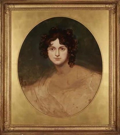 Portrait of a lady, bust-length, with dark, curly hair by Thomas Lawrence on artnet