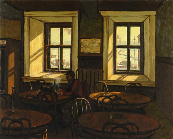 The tavern at 800 A.M. by John Geoffrey Caruthers Little on artnet