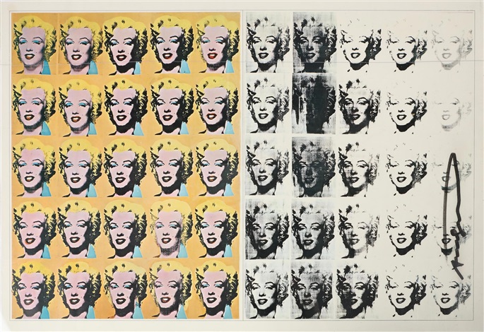 Marilyn Monroe diptych poster by Andy Warhol on artnet