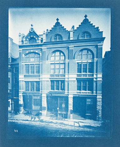 A group of 24 stunning cyanotypes documenting landmark buildings and ...