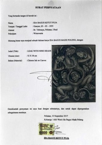 Leyak with Nine Heads by Ida Bagus Made Poleng on artnet
