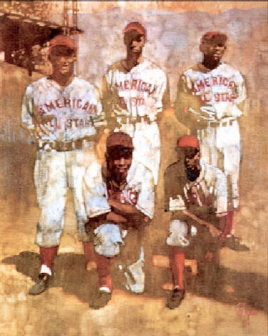 Five players from the Negro Baseball League by Bernard (Bernie) Fuchs ...