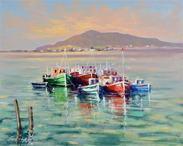 Clustered Boats, Co. Donegal by William Cunningham on artnet