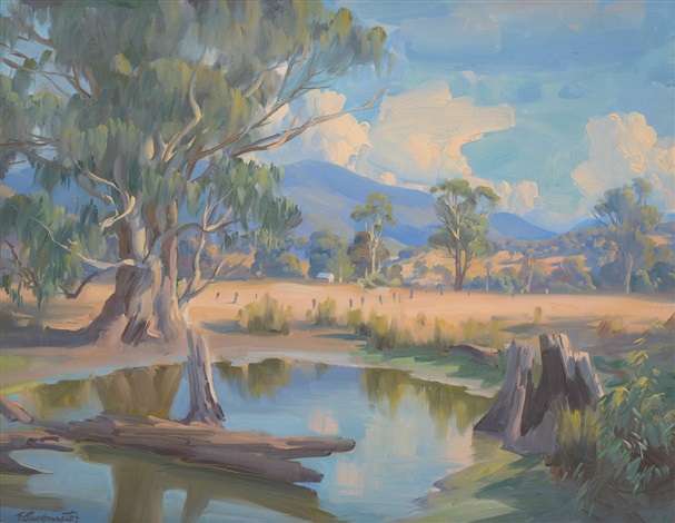 River Landscape by Ernest William Buckmaster on artnet