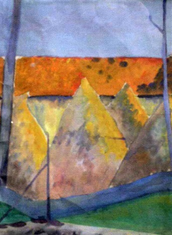 Composition au toit rouge by Alfred Reth on artnet