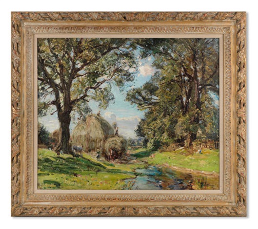 Making a hayrick by Herbert F. Royle on artnet