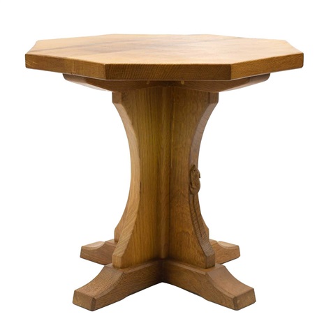An English Oak Octagonal Coffee Table by Robert Thompson on artnet
