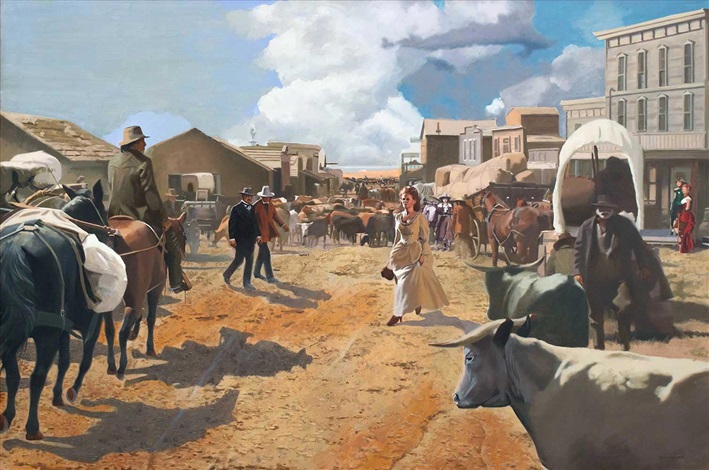 Cow Town by Jim Carson on artnet