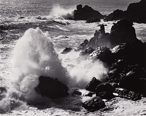 Storm Surf, Timber Cove, CA. by Ansel Adams on artnet
