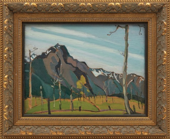 Landscape with Skeena Mountains, 1927 by Anne Douglas Savage on artnet
