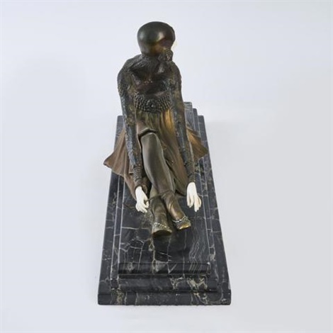 After Demetre Chiparus, Tanara Art Deco Sculpture by Demetre Chiparus ...