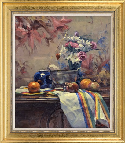 Still life with Chinese Bowl by George Van Hook on artnet