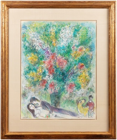 Repos au grand bouquet printanier by Marc Chagall on artnet
