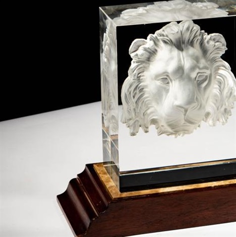 Steuben Glass Majestic Lion Sculpture by Taf Lebel Schaefer on artnet