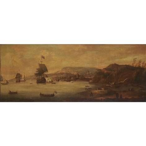 ENGLISH WARSHIPS OFF THE MIDDLE EASTERN COAST by Isaac Sailmaker on artnet