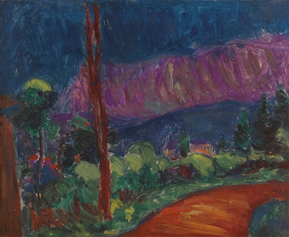 CORNISH LANDSCAPE WITH CHURCH by Sir Matthew Arnold Bracy Smith on artnet