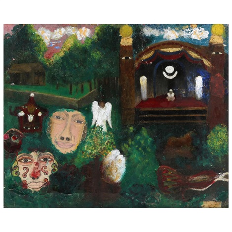 North China Temple by Minnie Evans on artnet