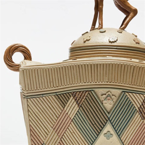 Untitled Covered Jar on Base with Antelope Finial by Adrian Saxe on artnet