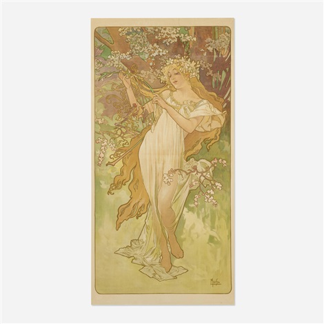 The Seasons Spring by Alphonse Mucha on artnet
