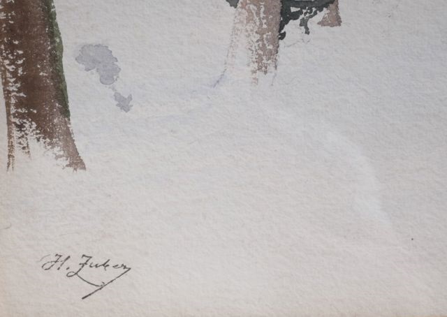 Effet de soir par la neige au Luxembourg by Jean Henri Zuber on artnet