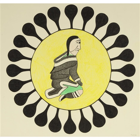 UNTITLED WOMAN KNEELING by Kenojuak Ashevak on artnet