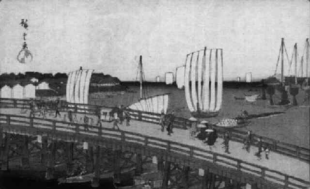 The Eitai Bridge at Fukagawa by Utagawa Hiroshige on artnet