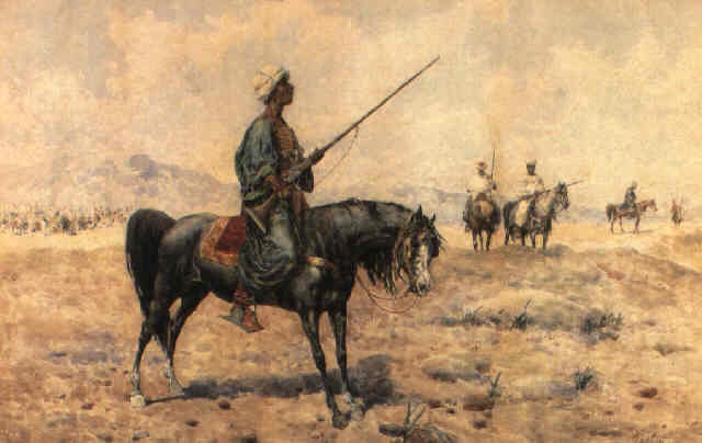 Horsemen guarding an encampment by Giuseppe Gabani on artnet