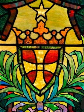 Tiffany Studios Leaded Glass Medallion Window by Tiffany Studios on artnet