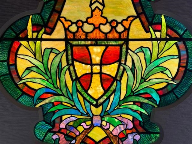 Tiffany Studios Leaded Glass Medallion Window by Tiffany Studios on artnet