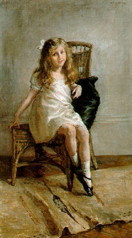 Portrait of a young girl by William Findlay on artnet