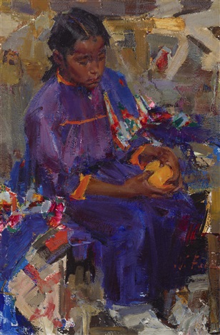 Cesarita in Violet by Nicolai Fechin on artnet