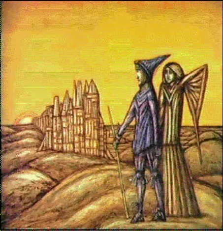 FOOL AND ANGEL ENTERING A CITY by Cecil Collins on artnet