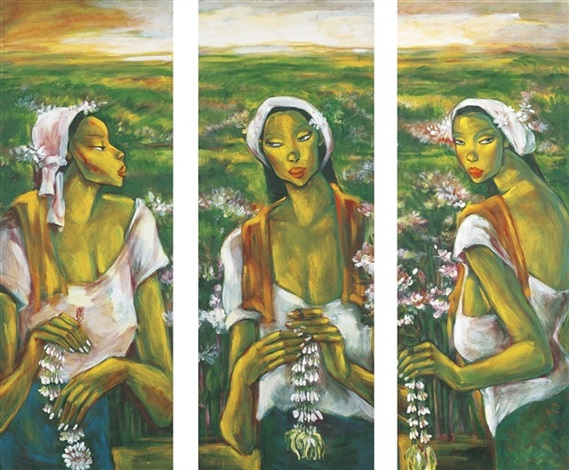 Three ladies by Lydia Velasco on artnet