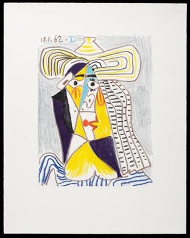 Tete de femme au chapeau by Pablo Picasso on artnet