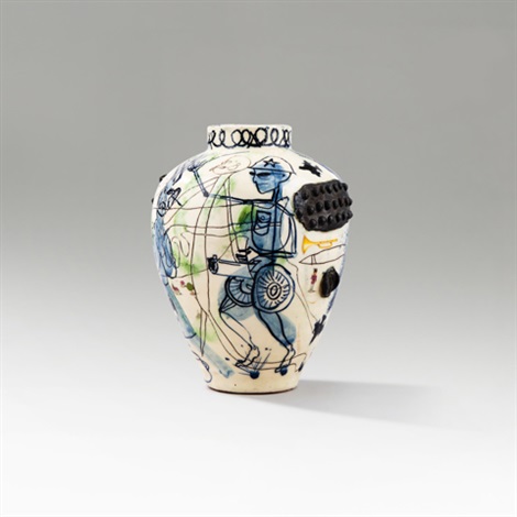 Sculpture of a Pot in a Faux Naive Style by Grayson Perry on artnet