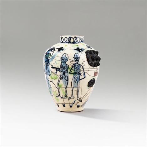 Sculpture of a Pot in a Faux Naive Style by Grayson Perry on artnet