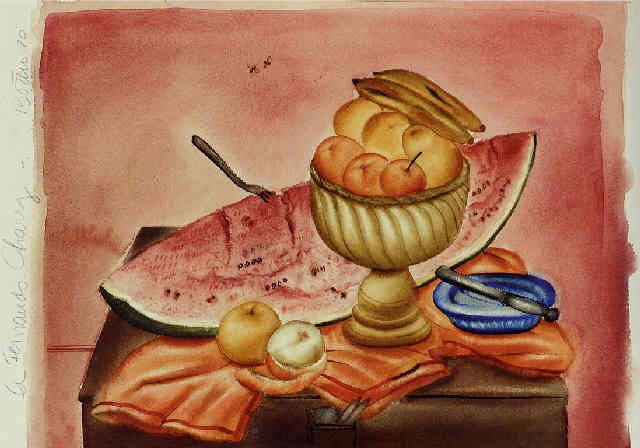 Bodegón con sandia by Fernando Botero on artnet
