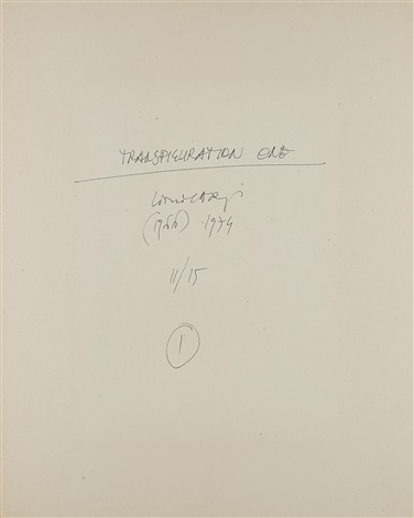 Transfiguration n.1 by Cioni Carpi on artnet