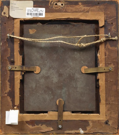 Portrait of Mr Kennaway, half-length, in a blue coat with red collar ...