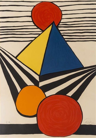 Pyramid and Red Sun by Alexander Calder on artnet