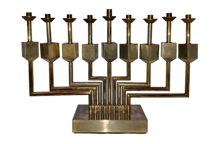 Hanukkah Menorah With Dreidels by Yaacov Agam on artnet