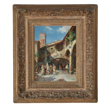Courtyard conversation by Cesare Auguste Detti on artnet