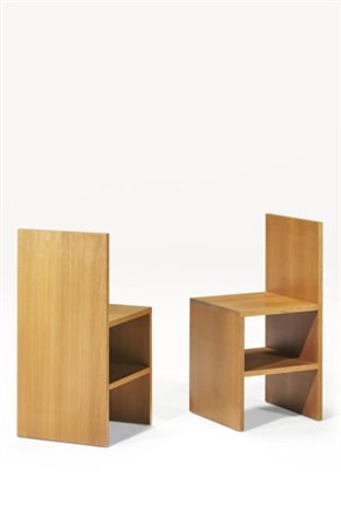 Desk and Two Side Shelf Chairs, designed 1978, executed 2007 by Donald ...