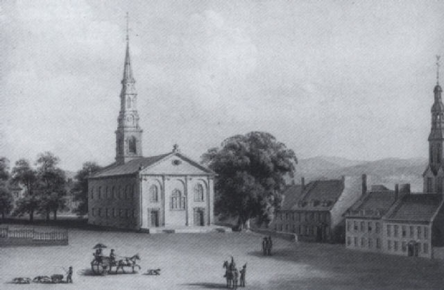 First Protestant church at Quebec, Lower Canada, built by Sir Robt ...