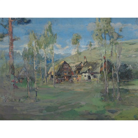 Farm buildings by Charles John Collings on artnet