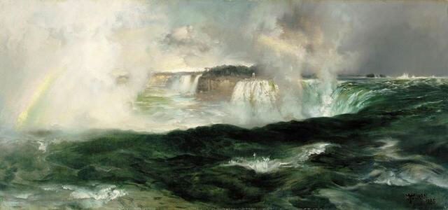 Looking over Niagara Falls by Thomas Moran on artnet