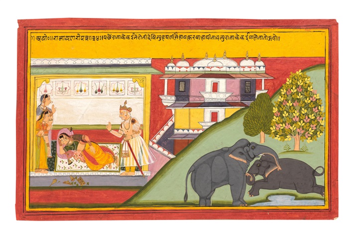An illustration from a Ramayana series by Indian School-Mewar (18) on ...