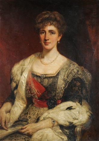 Porträtt av en dam by Talbot Hughes on artnet